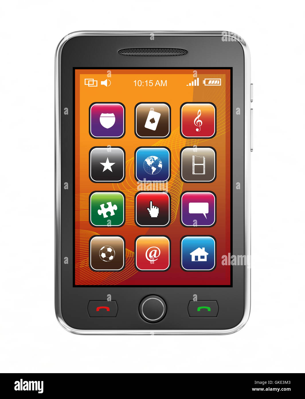 Black mobile smart phone Stock Photo - Alamy