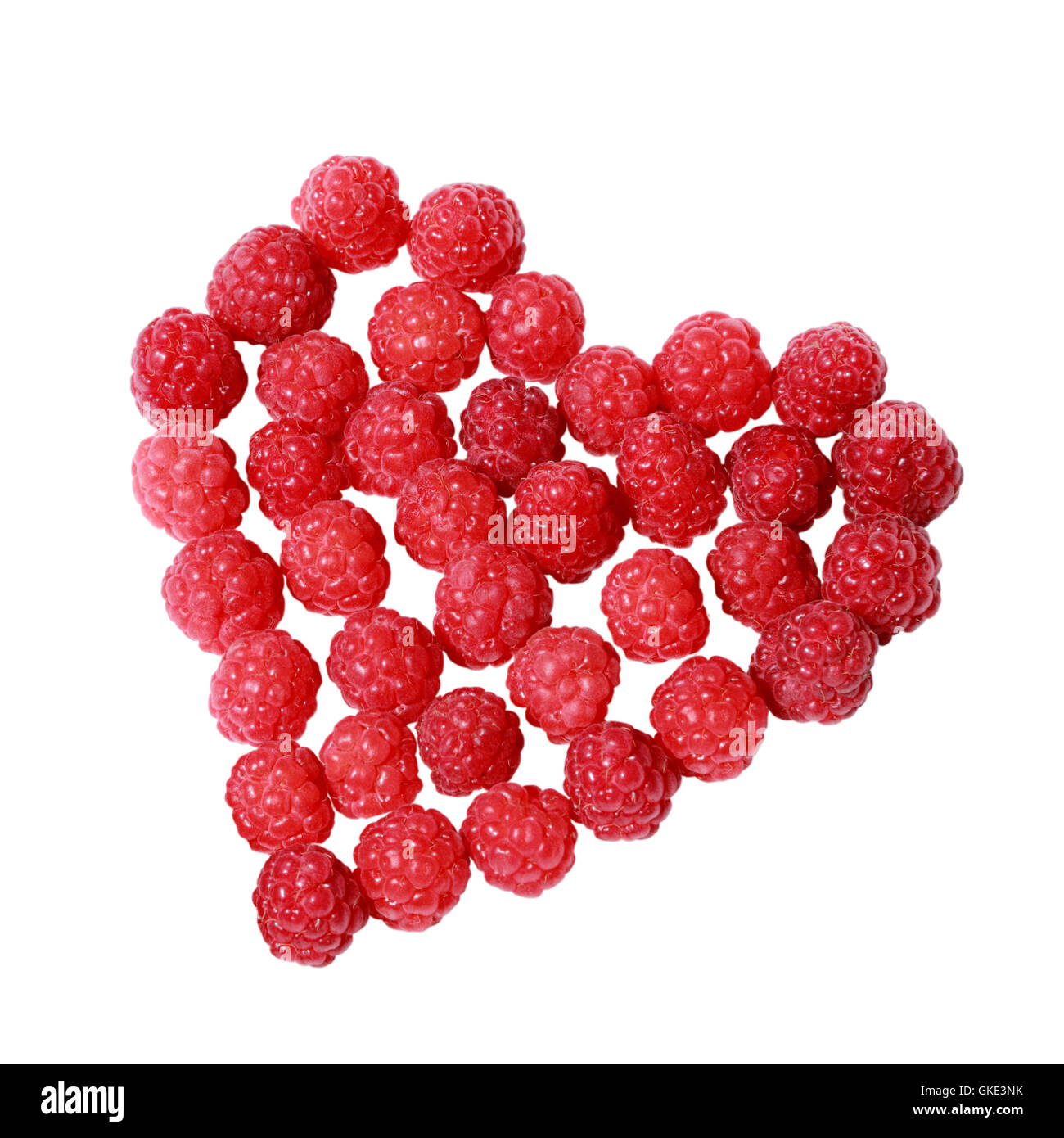 Heart made of raspberries Stock Photo - Alamy