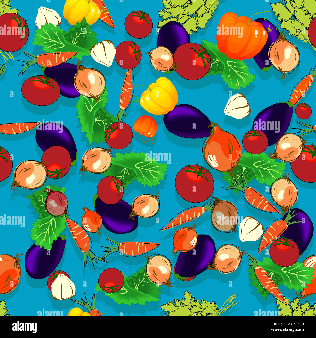 Simple vegetables pattern Stock Photo - Alamy