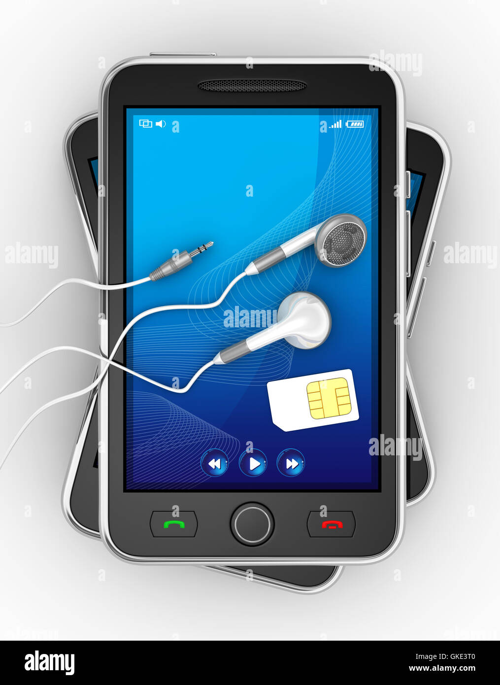 Black mobile smart phone Stock Photo - Alamy