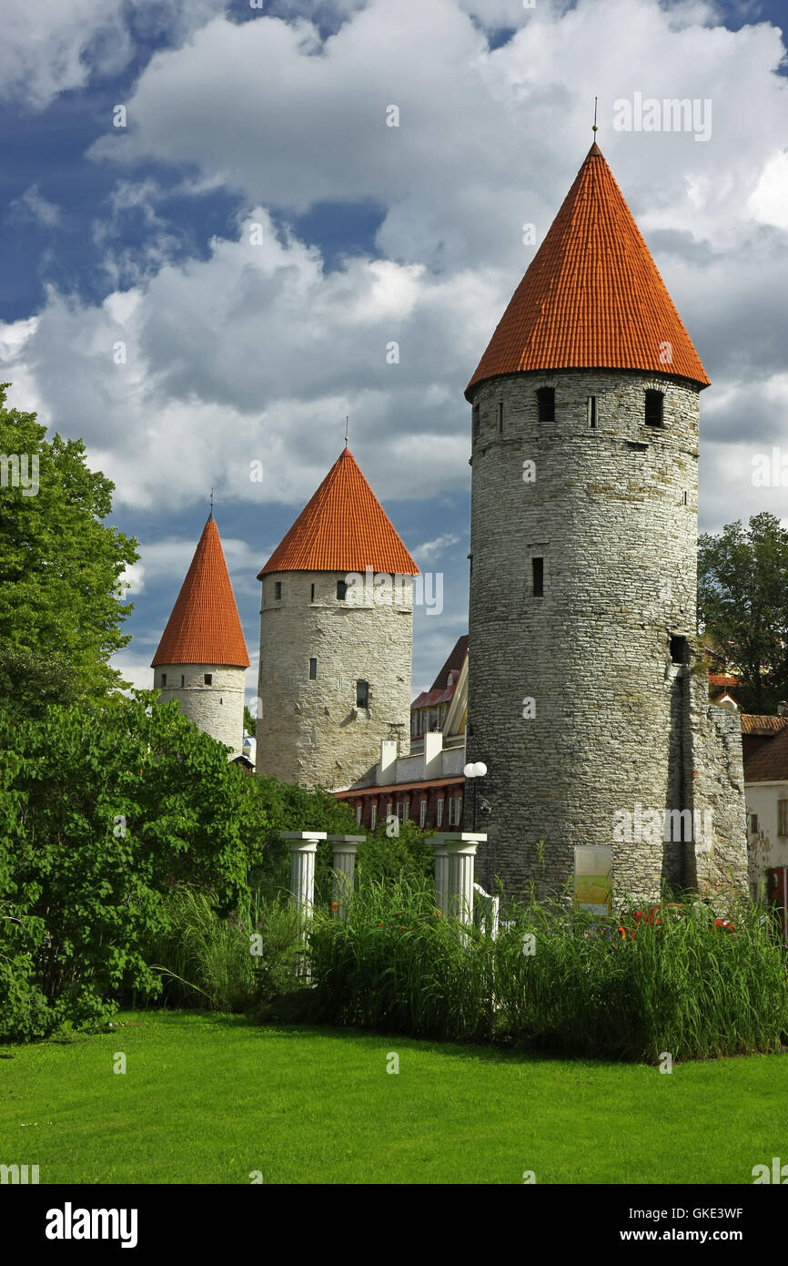 Medieval style building towers hi-res stock photography and images - Alamy