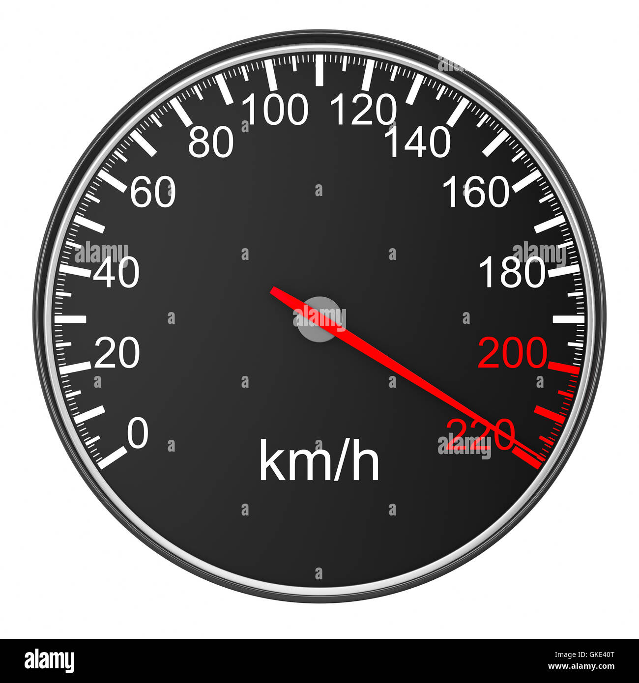Illustration black speedometer on Cut Out Stock Images & Pictures - Alamy