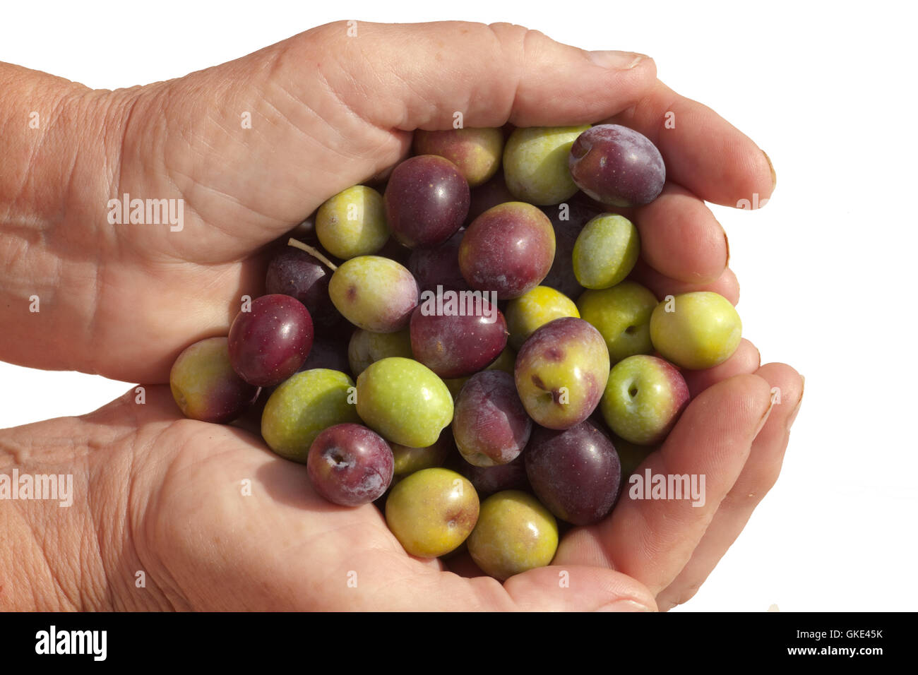 Handful of black olives hi-res stock photography and images - Alamy