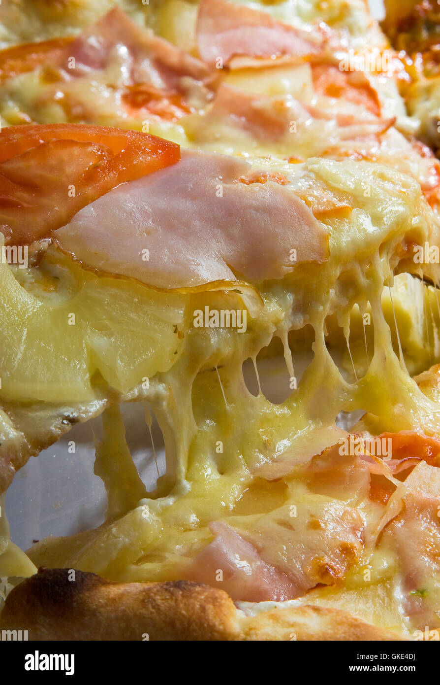 pizza with ham Stock Photo - Alamy