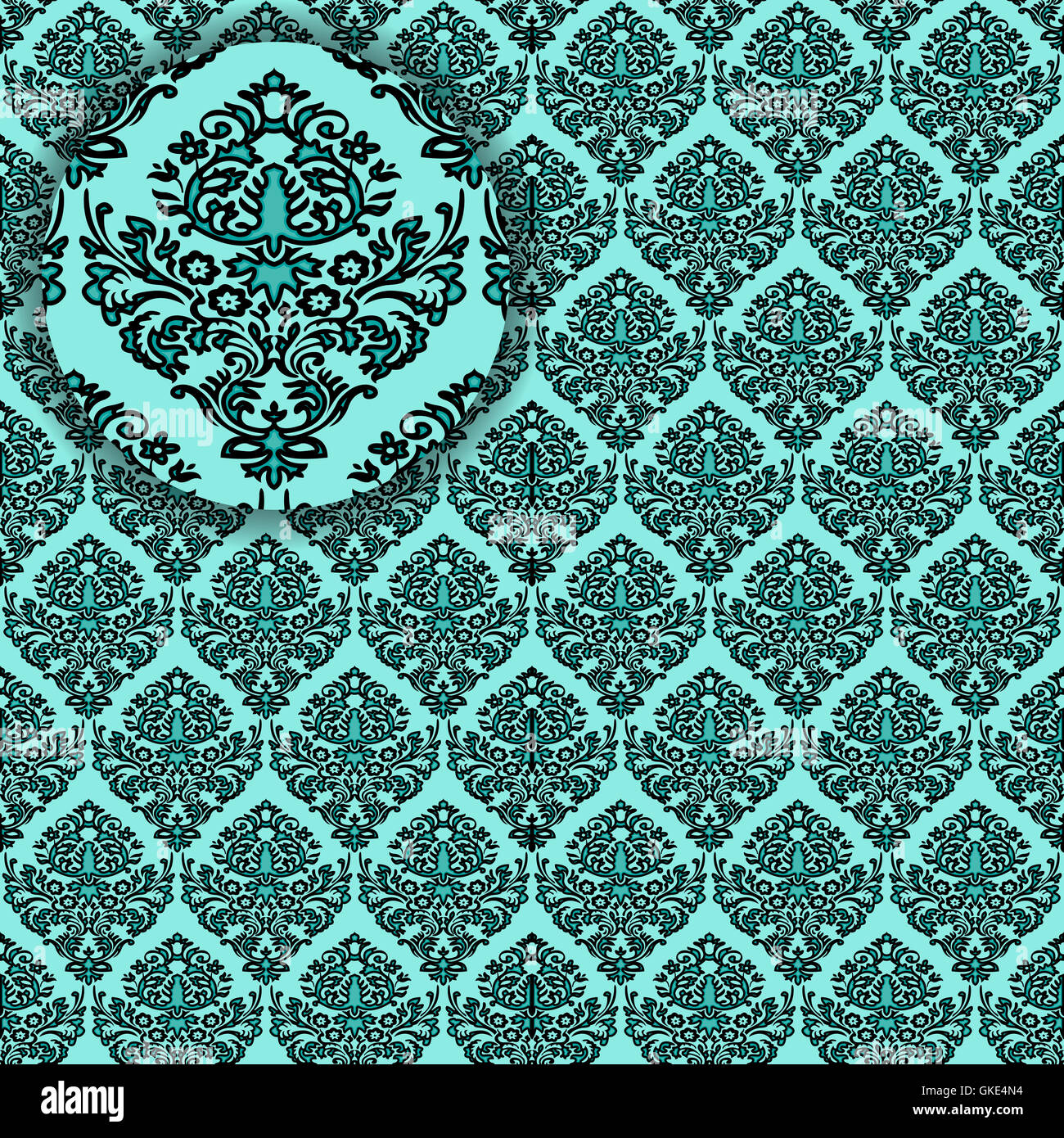 damask detailed seamless texture Stock Photo - Alamy