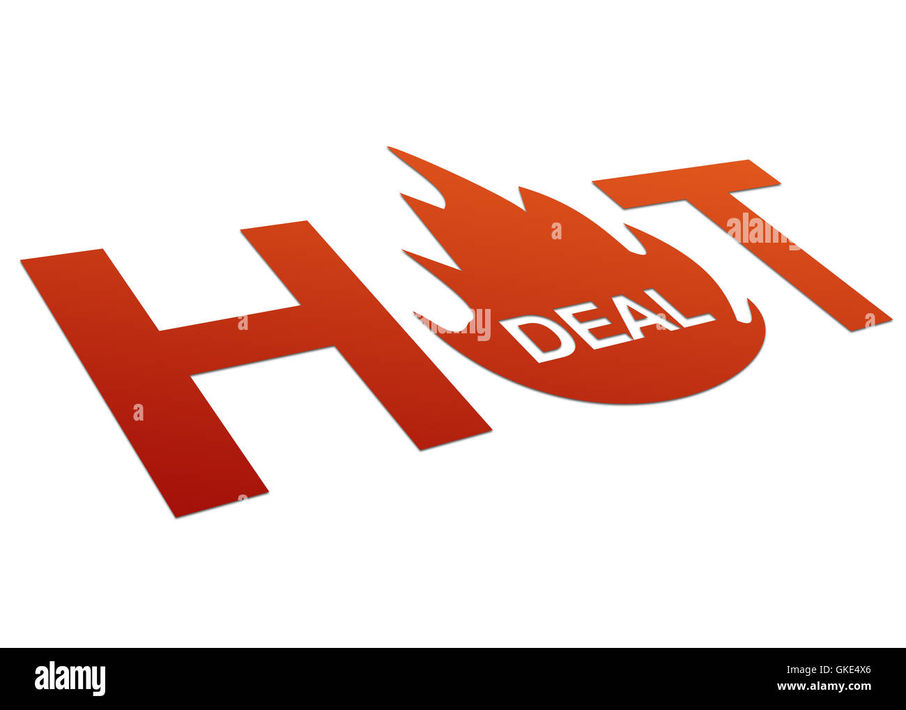 Perspective Hot Deal Sign Stock Photo - Alamy