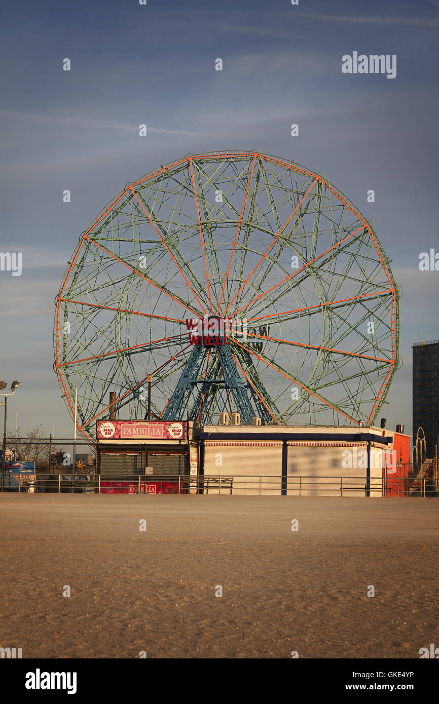 Coney Island Wheel Stock Photo - Alamy