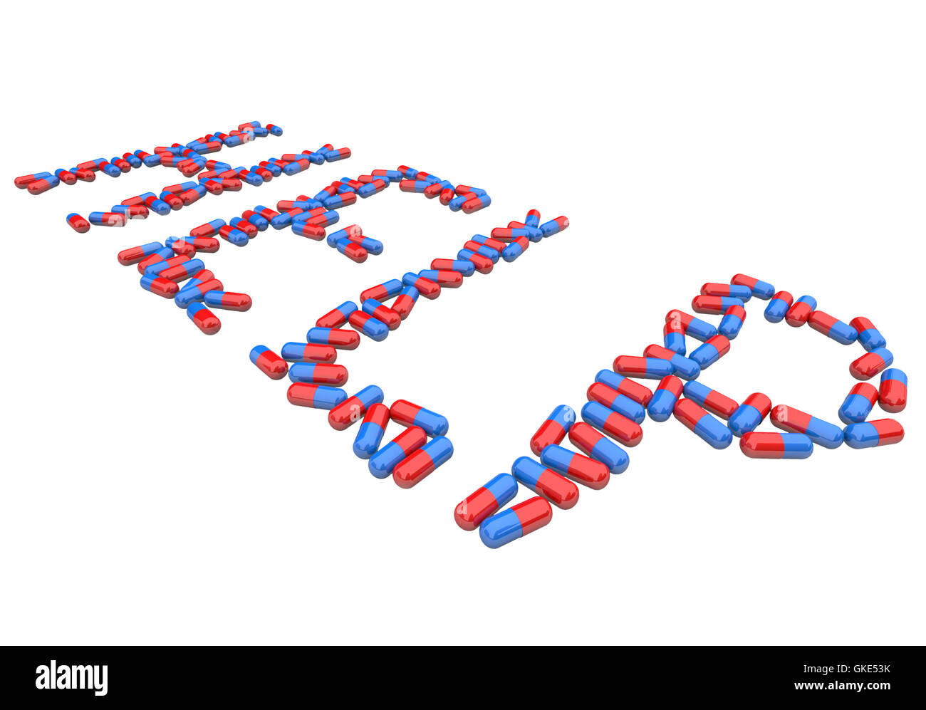 Help - Word in Red and Blue Capsules Stock Photo - Alamy