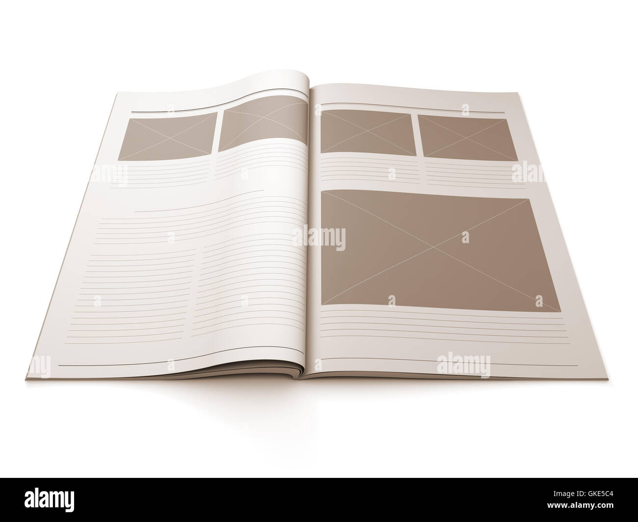 Magazine blank page for design layout Stock Photo - Alamy