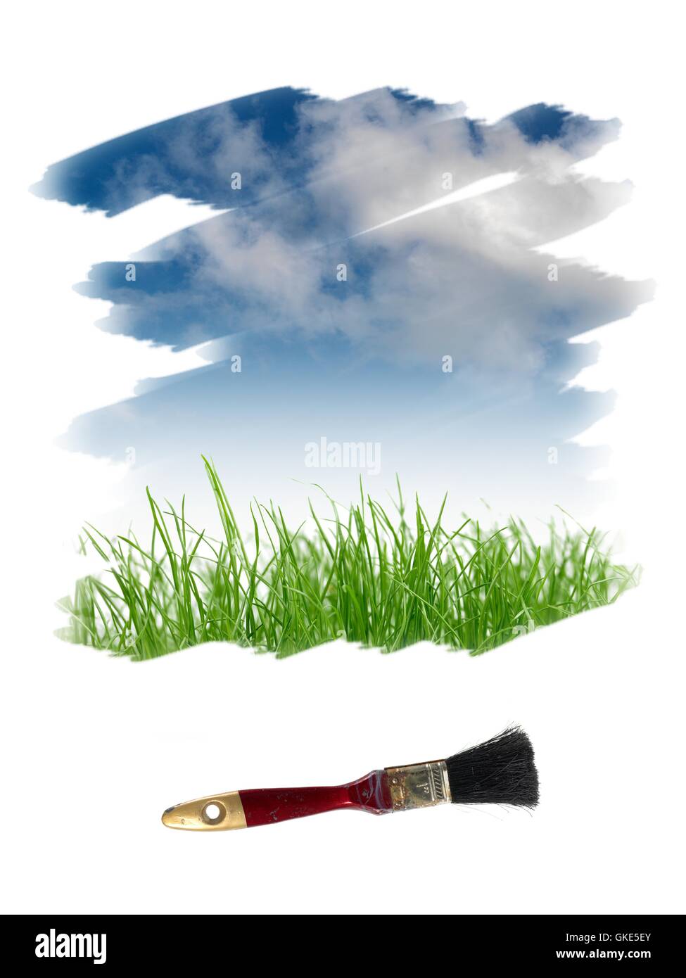 Painting landscape color Cut Out Stock Images & Pictures - Alamy