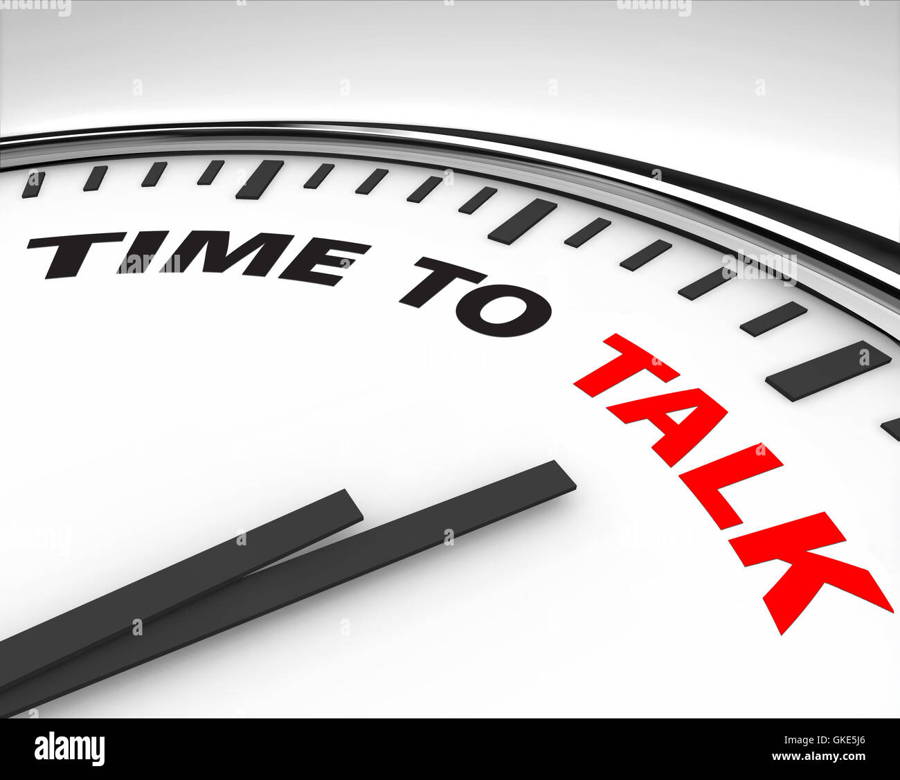 Time to Talk - Clock Stock Photo - Alamy