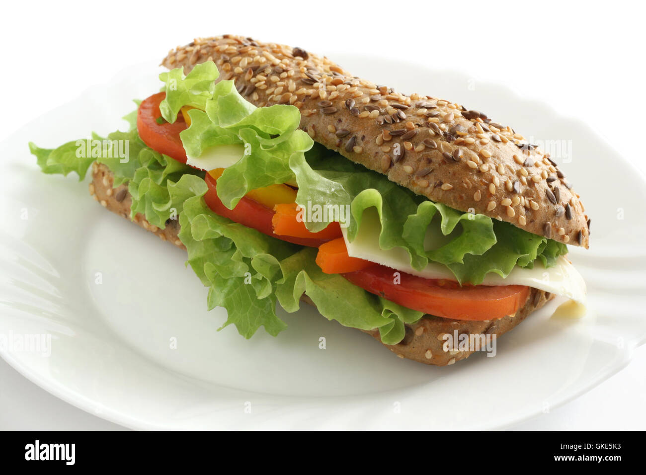 sandwich on plate Stock Photo - Alamy