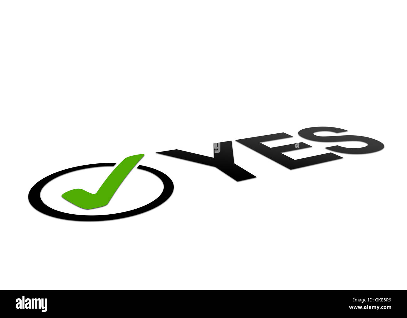 Perspective Yes Sign Stock Photo - Alamy