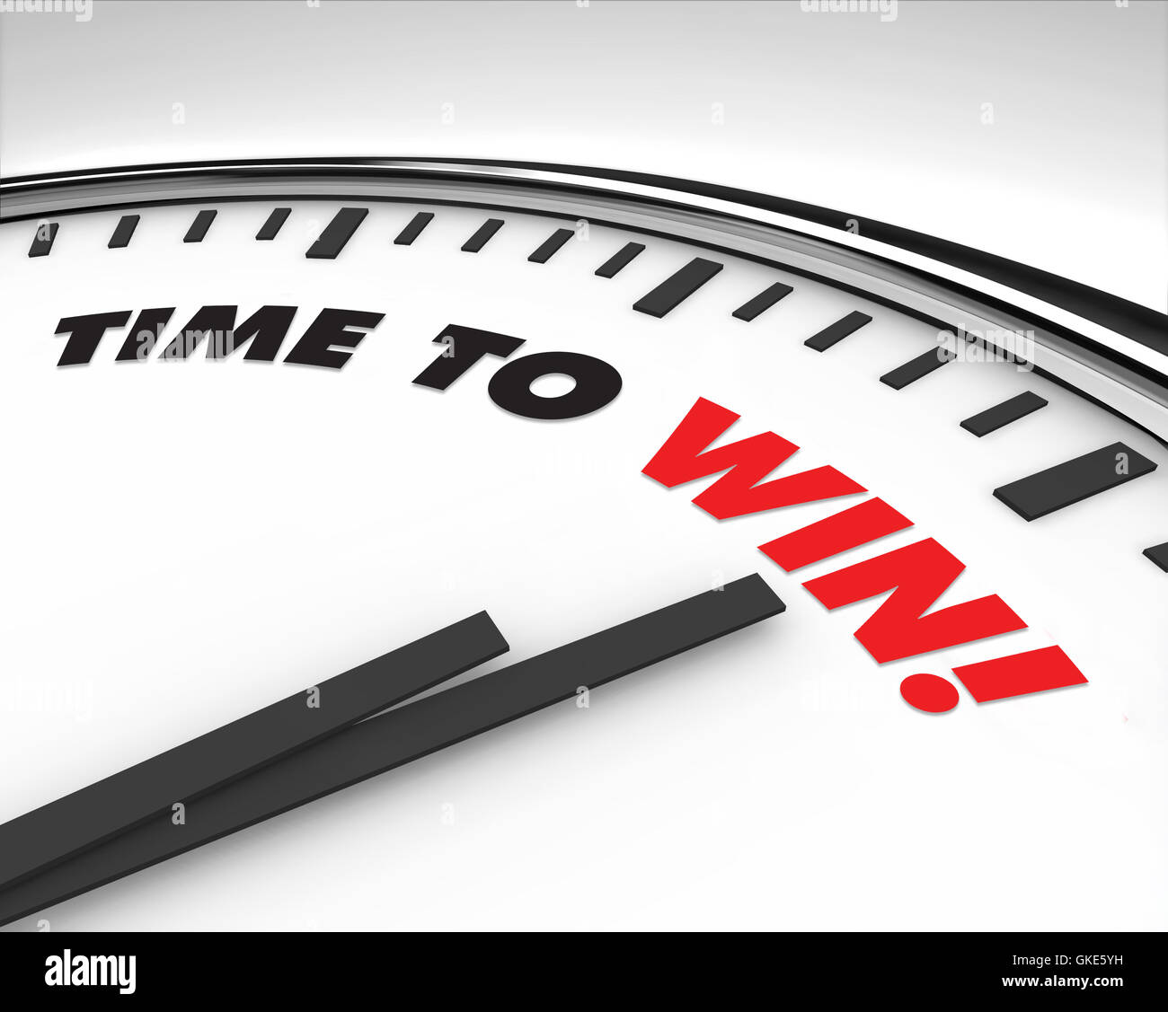Time to Win - Clock Stock Photo - Alamy