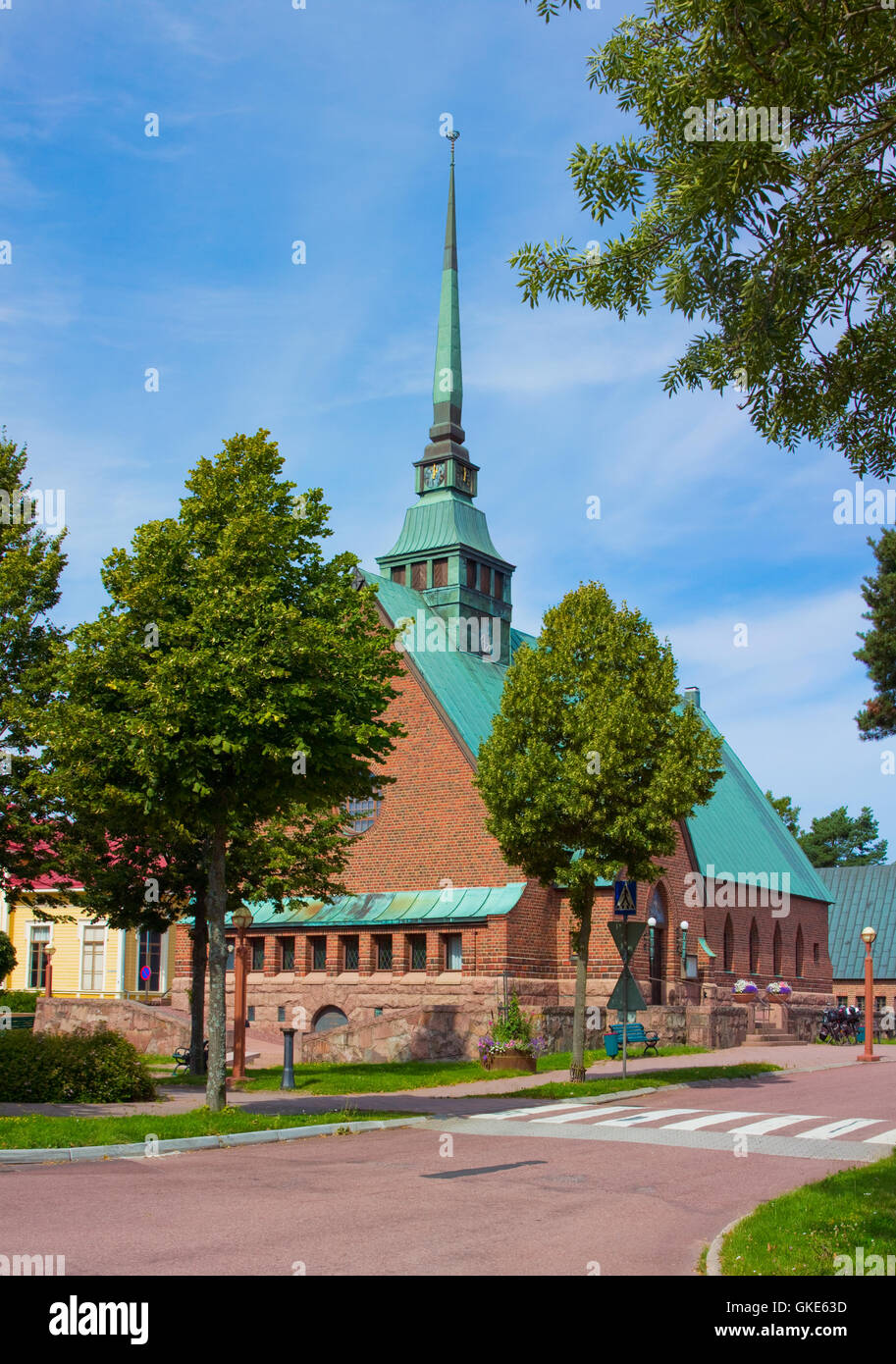 landscape with a church Stock Photo - Alamy