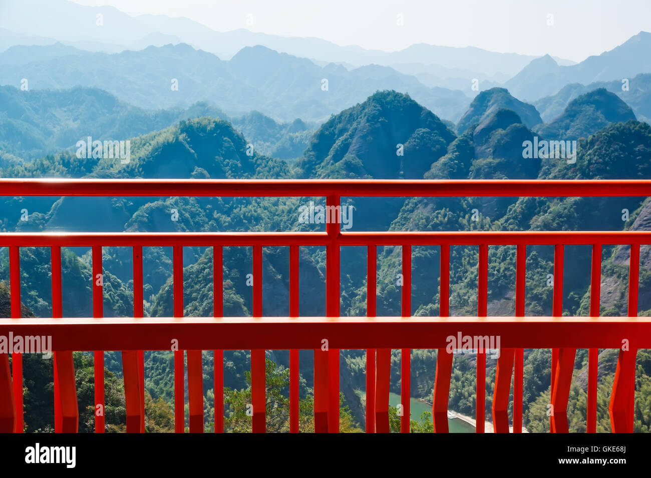 Observation deck and the landscape Stock Photo - Alamy