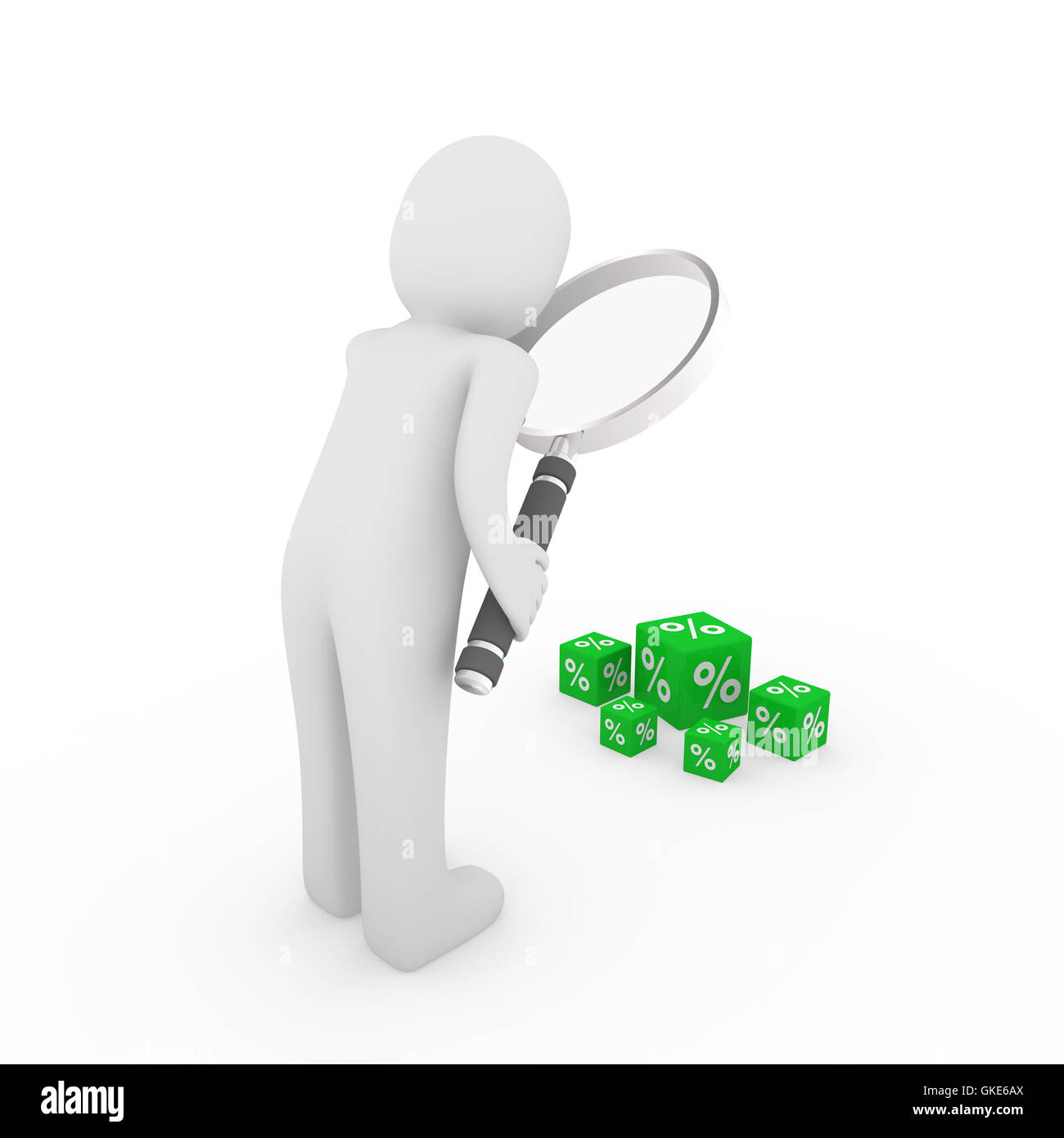 3d man human magnifying glass hi-res stock photography and images - Alamy