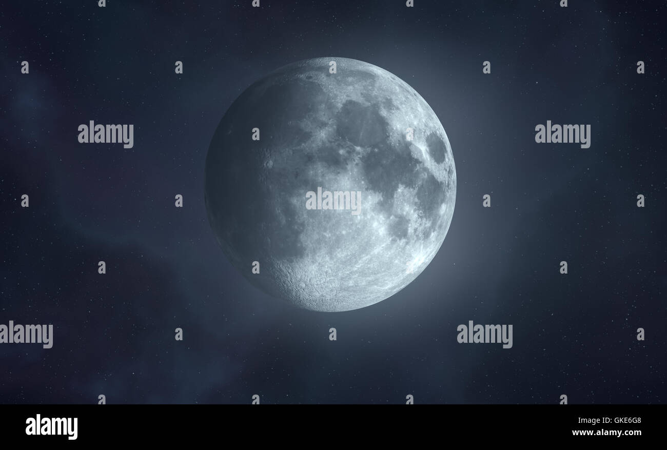 Moon and stars 3d hi-res stock photography and images - Alamy