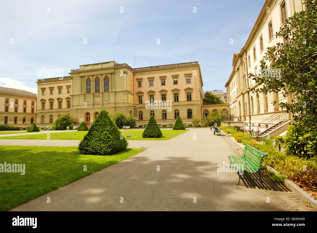 University of Geneva building in the Bastions park, Switzerland Stock ...