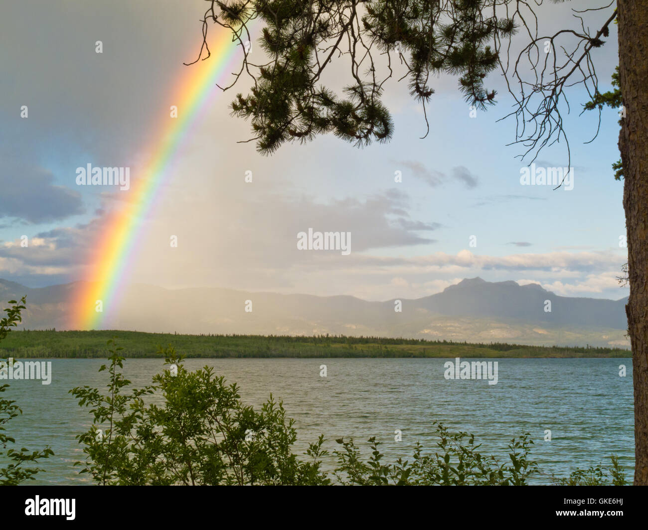Storm rainbow clouds rain distant hi-res stock photography and images ...