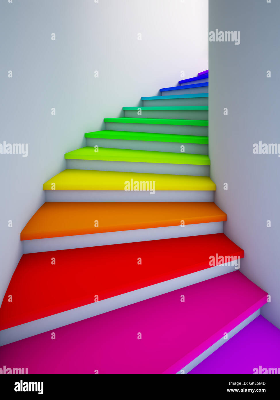 Spiral colorful stair to the future Stock Photo - Alamy