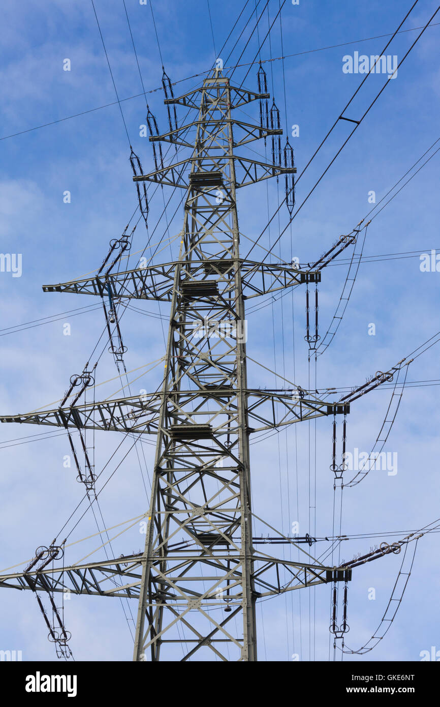 Transmission Line Pylon Stock Photo - Alamy