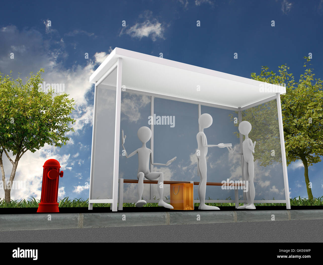 Bus bench advertising hi-res stock photography and images - Alamy
