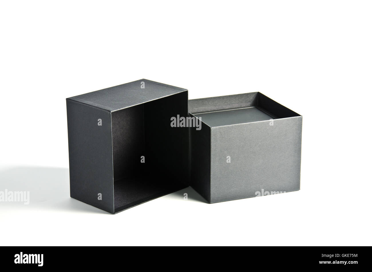 Open black square box hi-res stock photography and images - Alamy