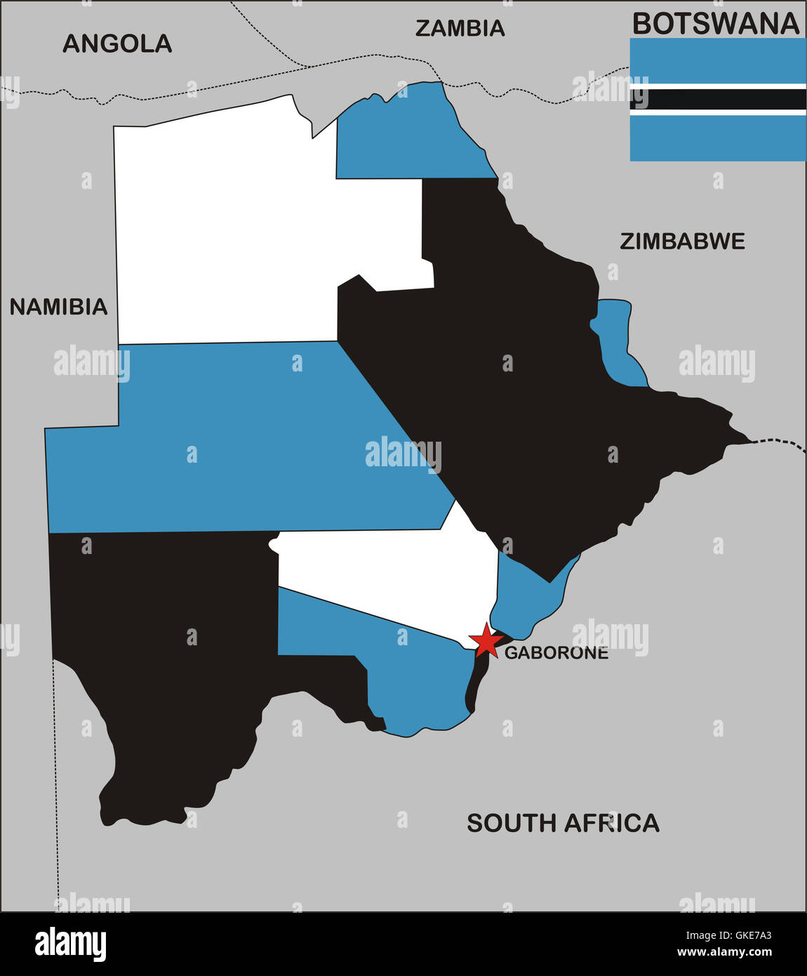 Map of gaborone hi-res stock photography and images - Alamy