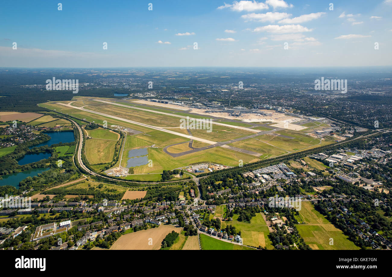 Aerial view, Tower Airport, air traffic control, overview on the ...