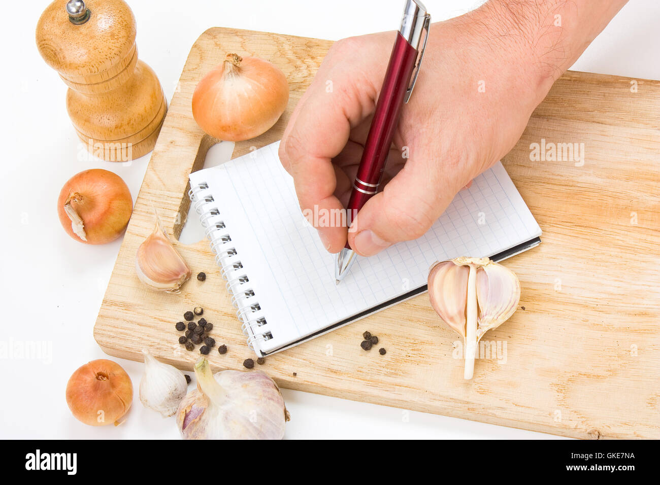 notebook for culinary note Stock Photo - Alamy