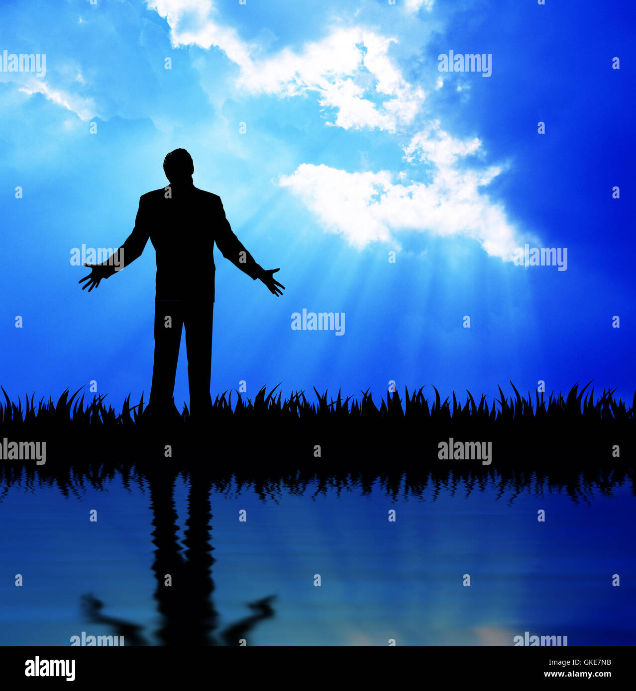 Jesus with arms raised hi-res stock photography and images - Alamy