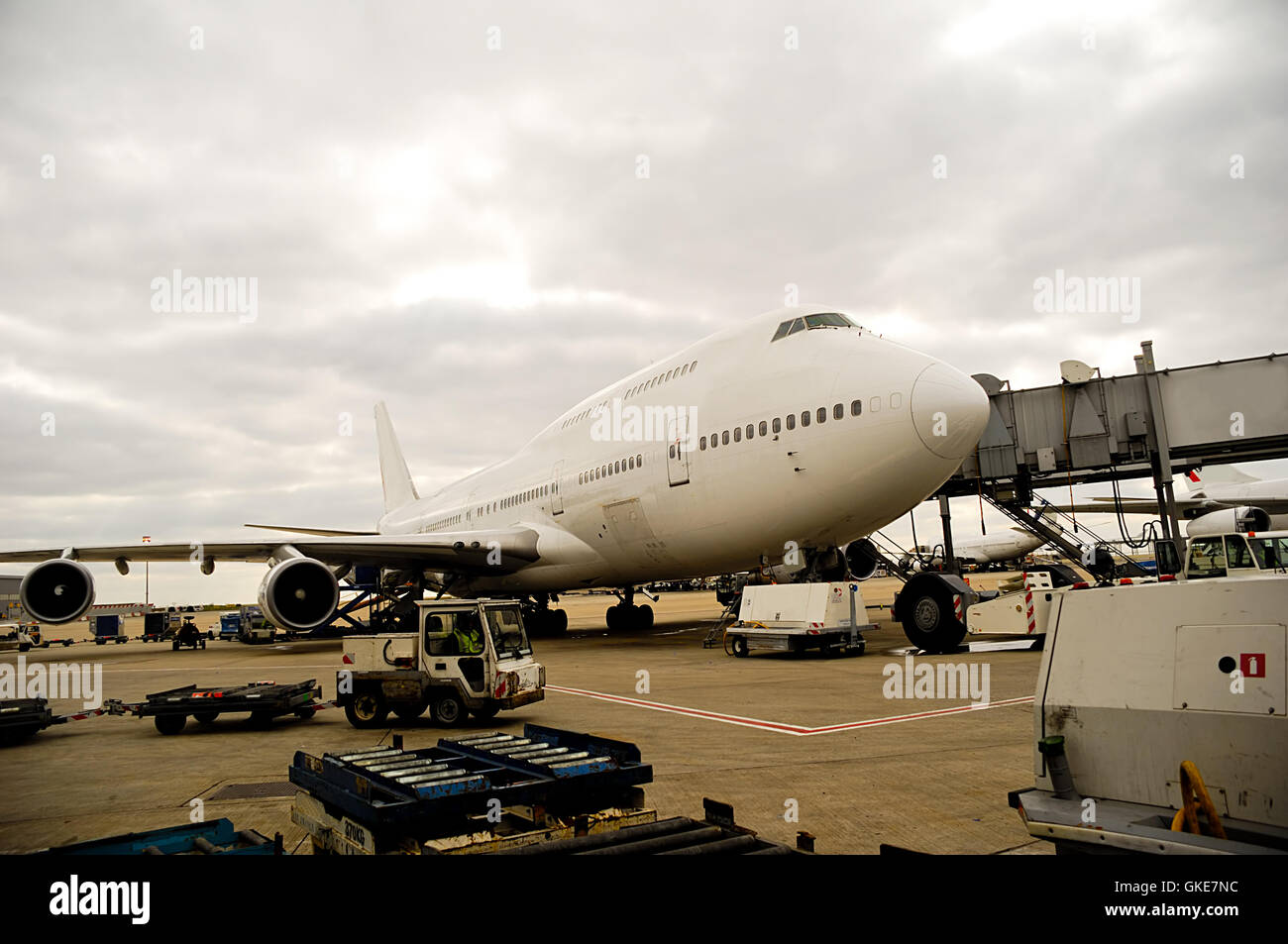 Plane in airport Stock Photo - Alamy