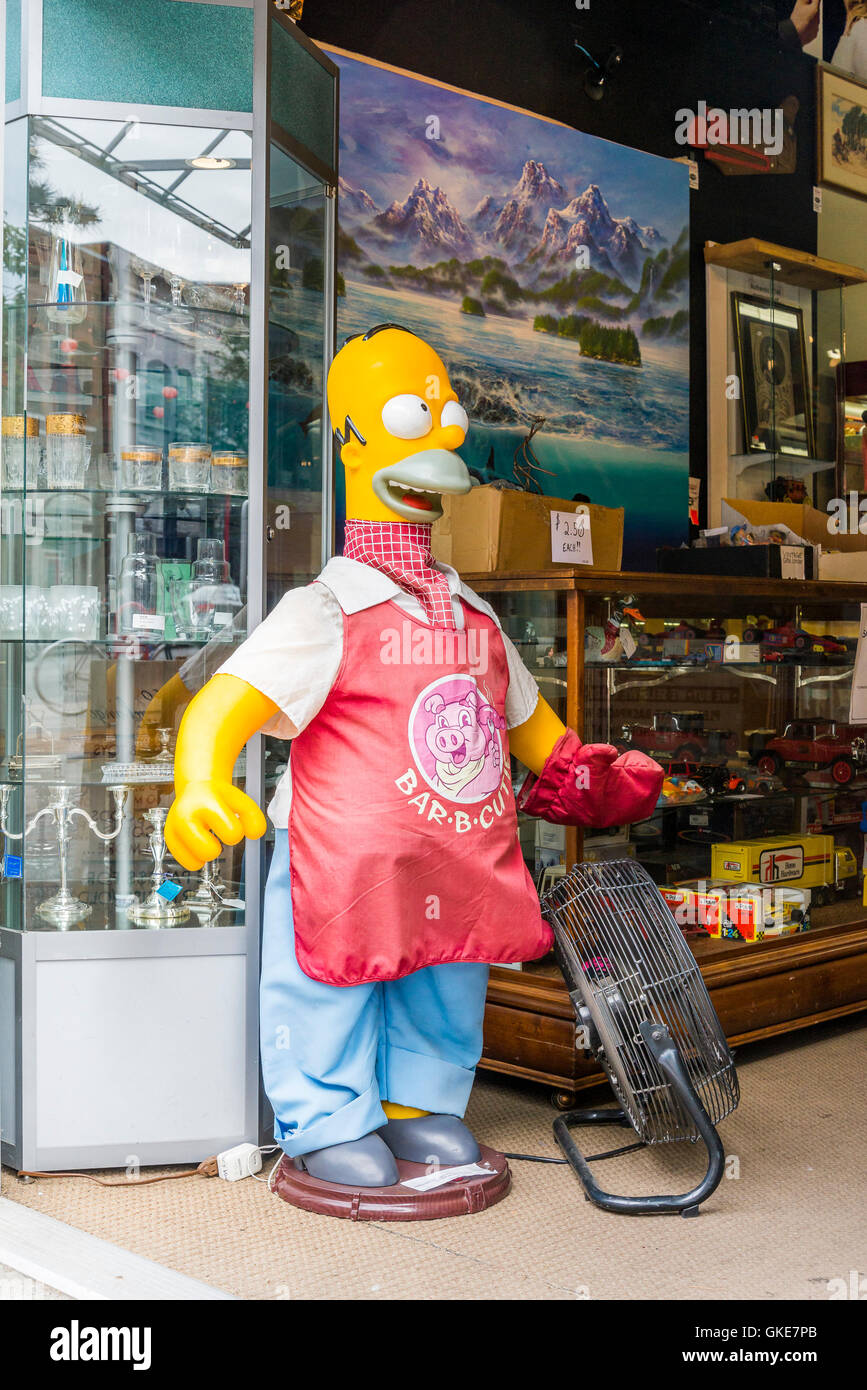 Homer simpson figure british columbia canada hi-res stock photography ...