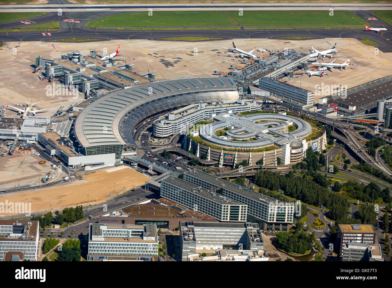 Aerial view, Tower Airport, Air Traffic Control, Airport City 2 ...