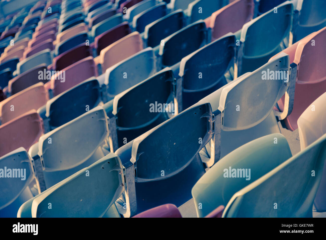 Retro Stadium Seats Stock Photo - Alamy