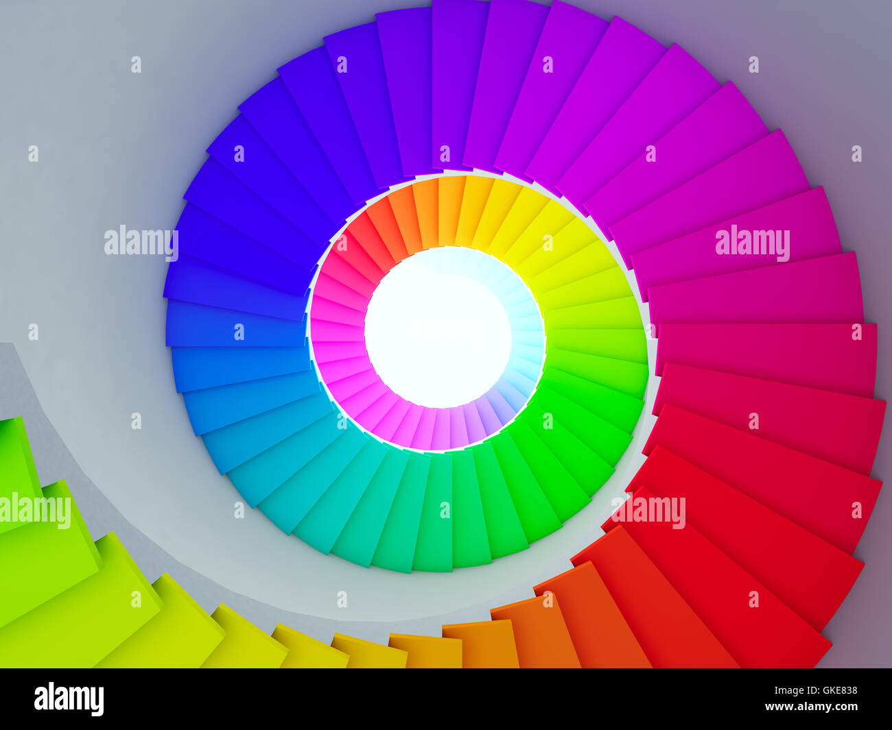 Colorful spiral stair to the future Stock Photo - Alamy