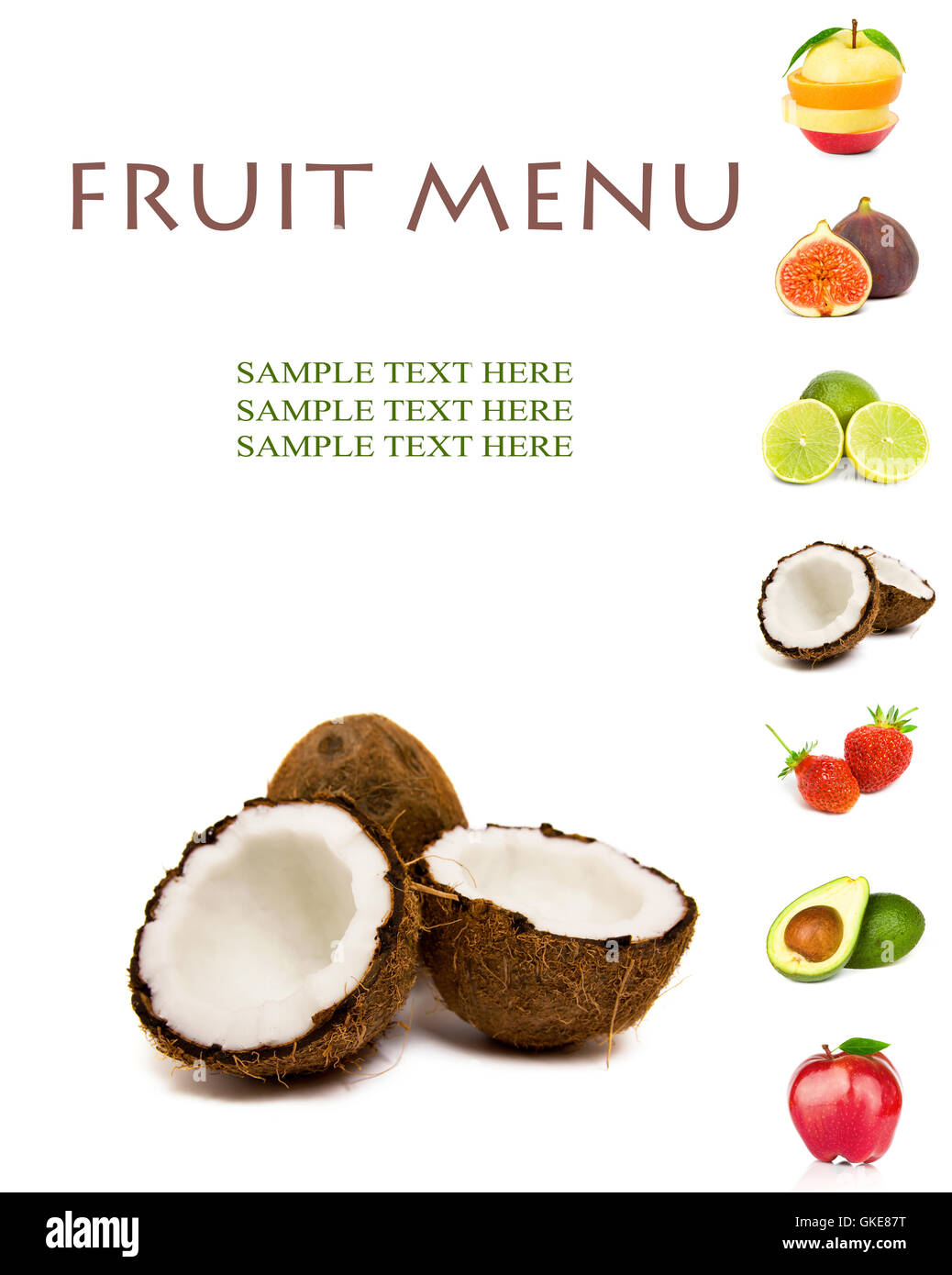 Fruit menu hi-res stock photography and images - Alamy