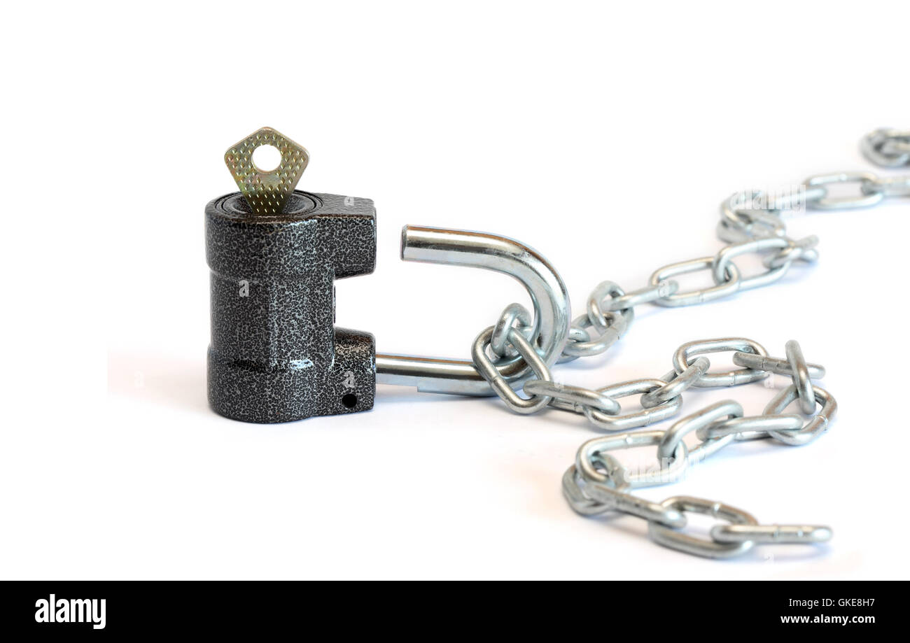 Padlock And Chain Stock Photo - Alamy