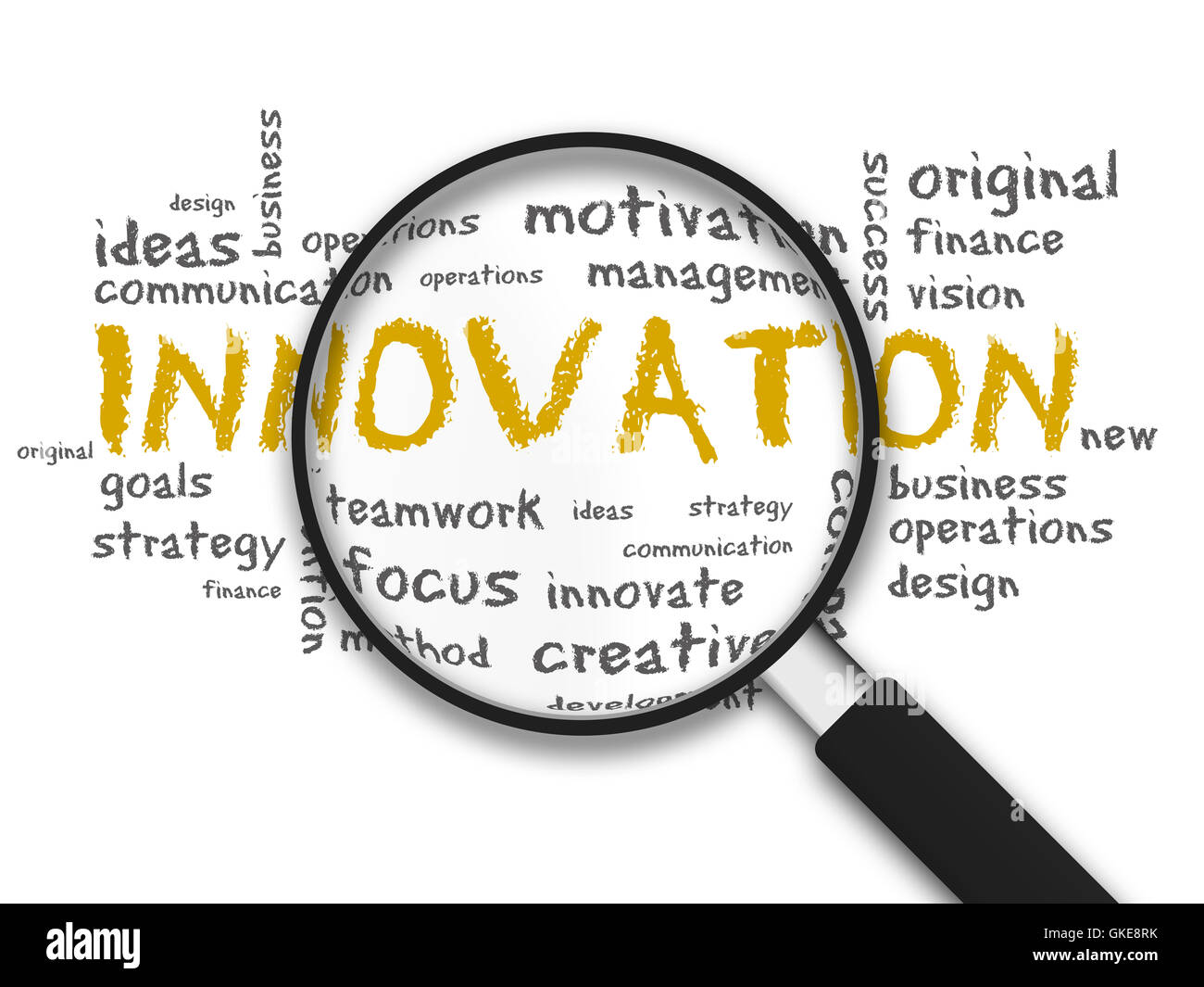 Magnifying Glass - Innovation Stock Photo - Alamy