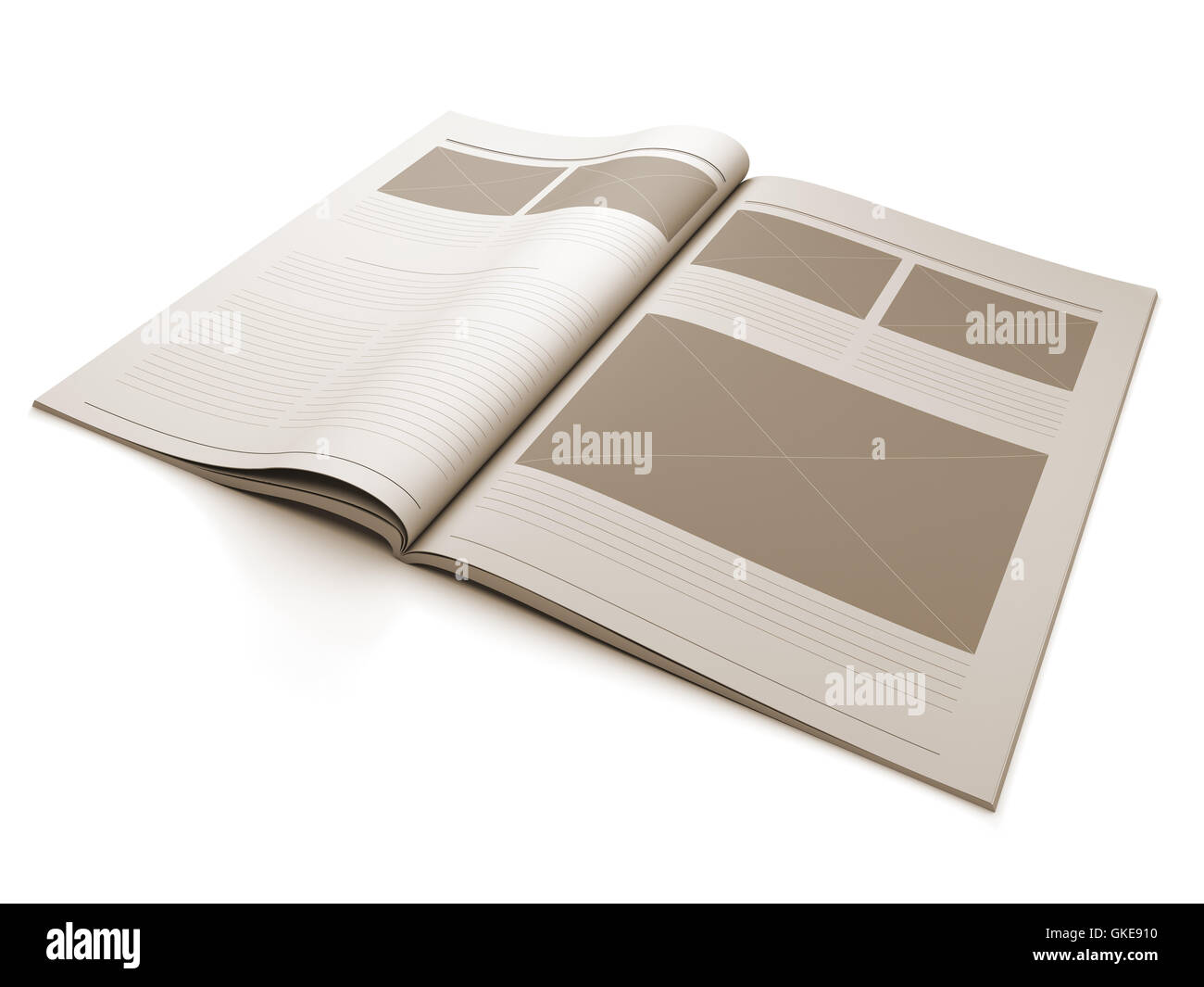 Magazine blank page for design layout Stock Photo - Alamy