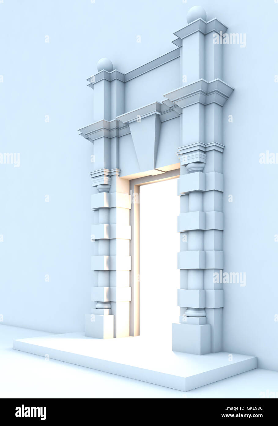 Classical portal with light inside Stock Photo - Alamy