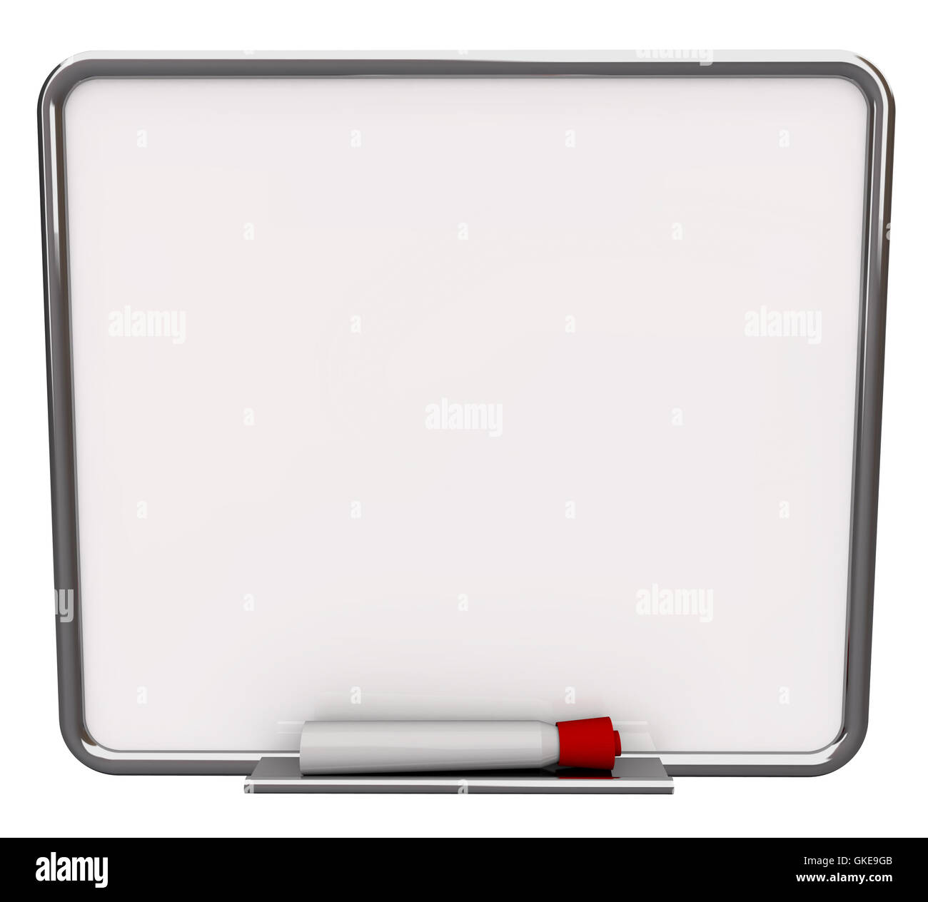 Blank White Dry Erase Board with Red Marker Stock Photo - Alamy