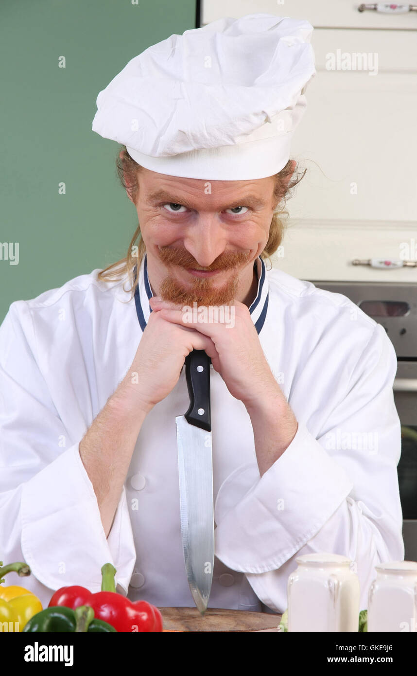 Funny young chef knife in hi-res stock photography and images - Alamy