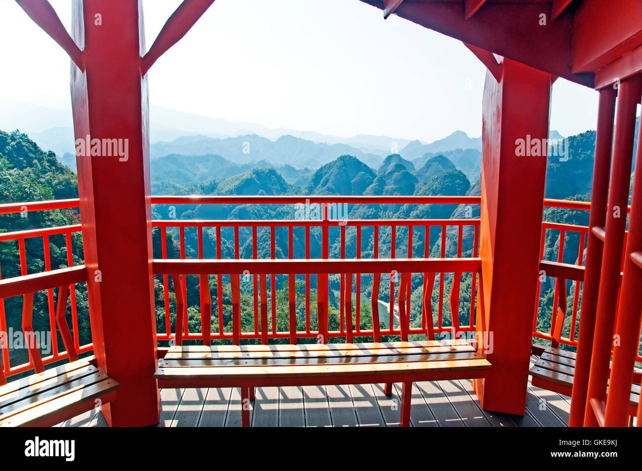 Observation deck and the landscape Stock Photo - Alamy