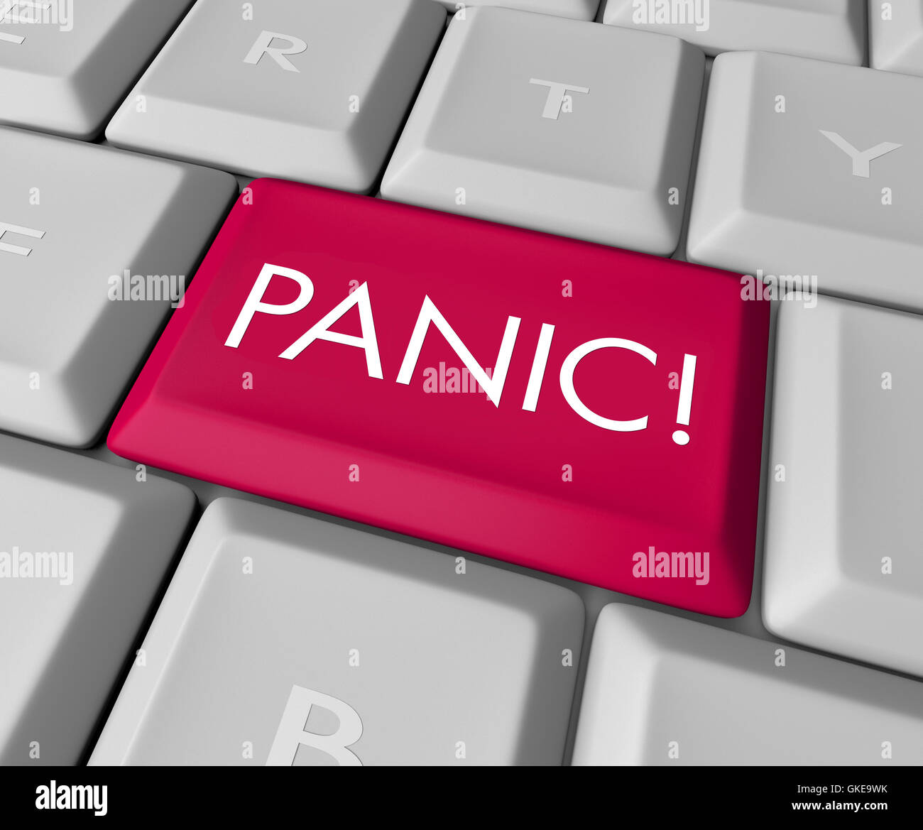 Panic Button on Computer Keyboard Stock Photo - Alamy