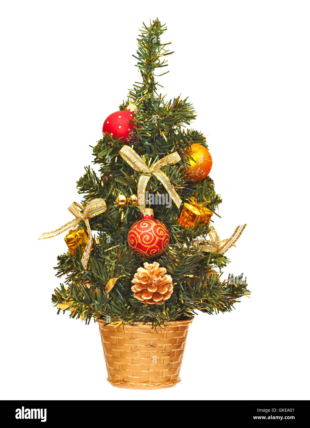 Christmas tree all dressed Cut Out Stock Images & Pictures - Alamy