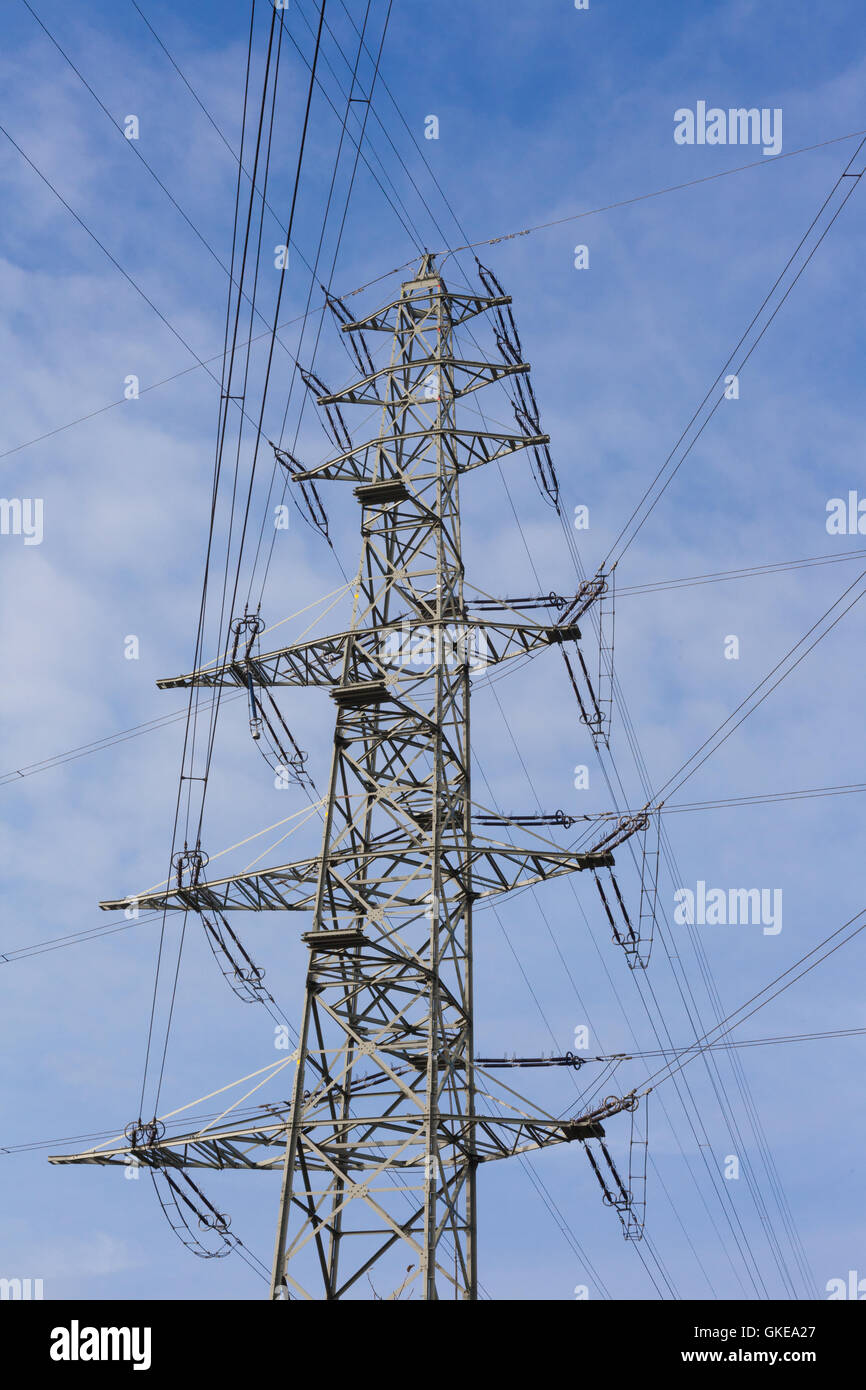 Transmission Line Pylon Stock Photo - Alamy