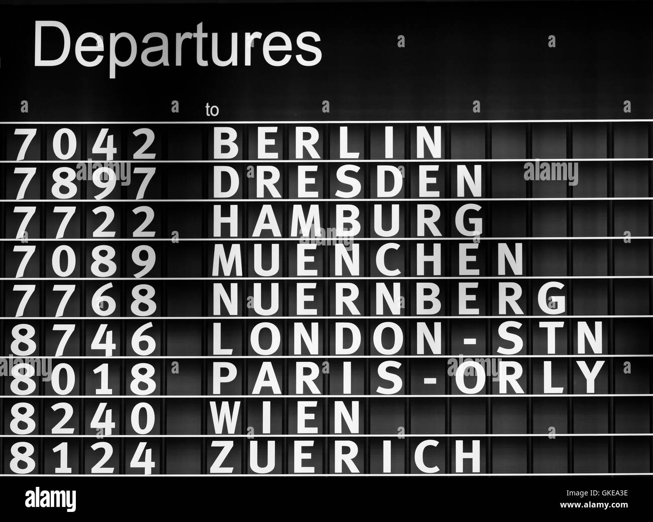 Flight departures Black and White Stock Photos & Images - Alamy