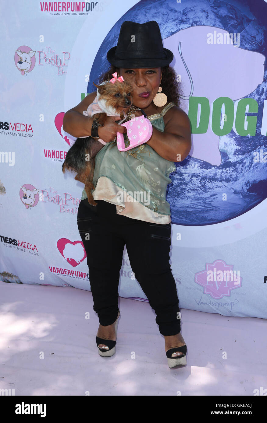 2016 World Dog Day held at West Hollywood Park Featuring: Tonya Banks ...